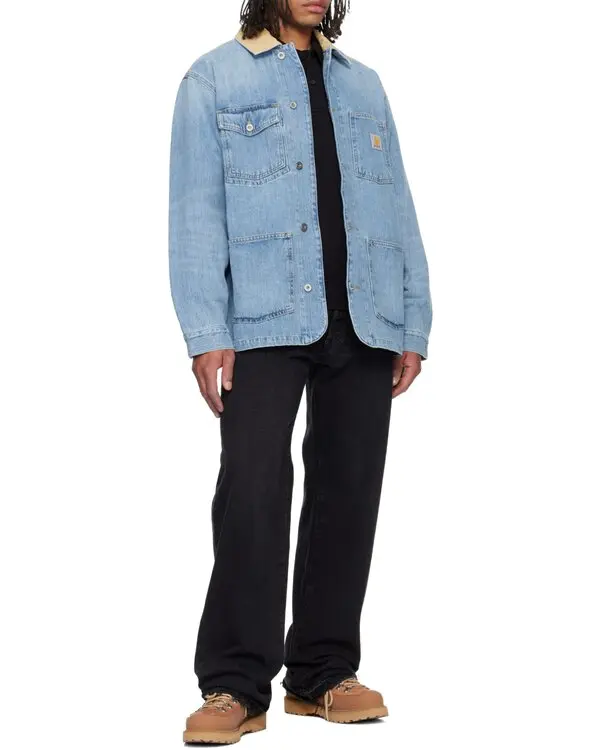 Carhartt Work In Progress Contrast Collar" Denim Jacket - Blue