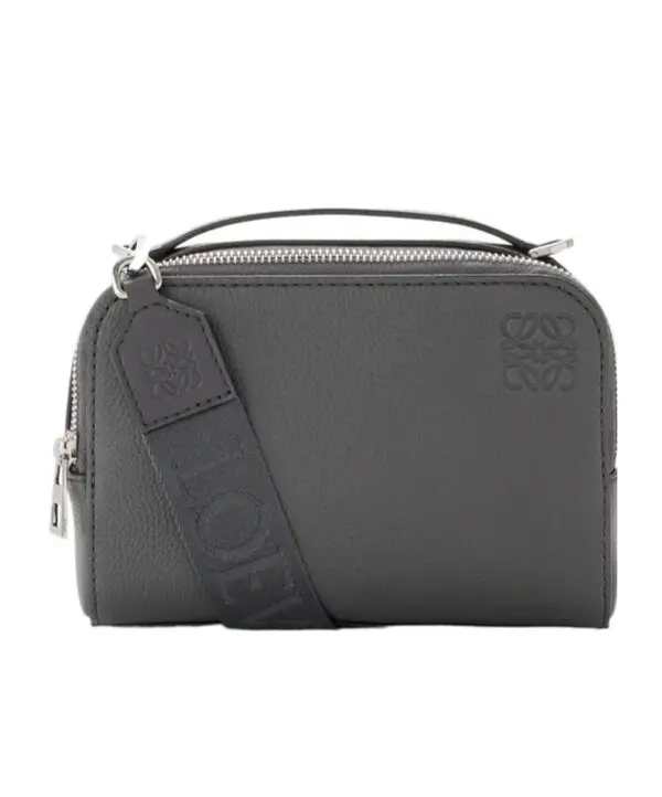 Loewe Mini Camera Bag With Embossed Logo - Anthracite