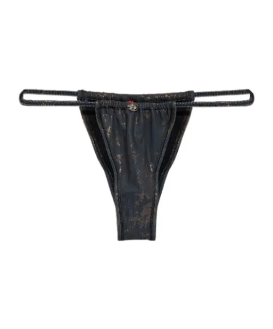 DIESEL® Jodie-ultl Metallic Bikini Bottoms - Black