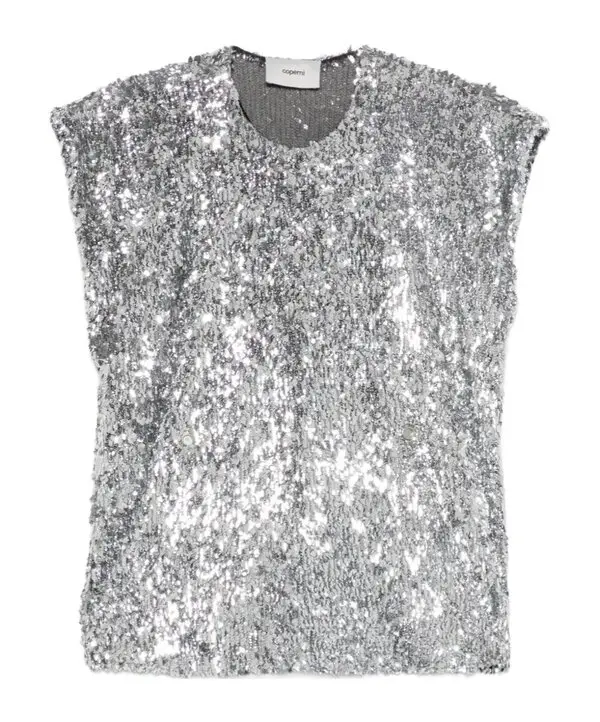 Coperni Sequined Crewneck Short-sleeve Top