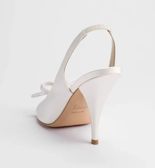 Dior Bow Heeled Slingback Sandal