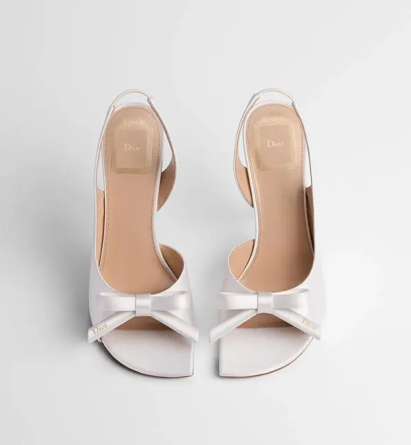 Dior Bow Heeled Slingback Sandal