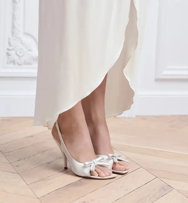 Dior Bow Heeled Slingback Sandal