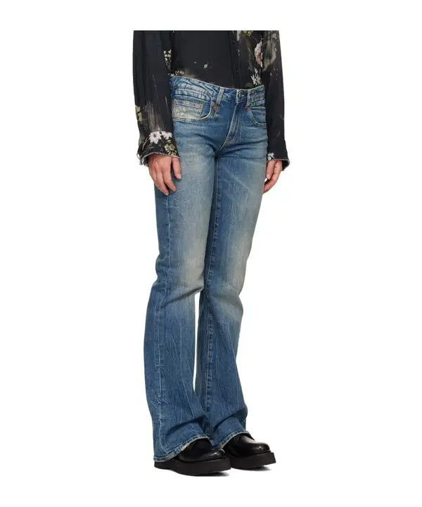 R13 Elastic Flared Leg Jeans