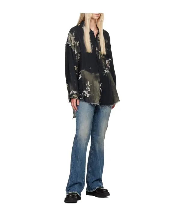 R13 Elastic Flared Leg Jeans