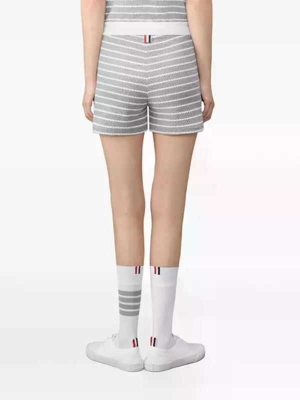 Thom Browne Horizontal Stripe Cotton Shorts