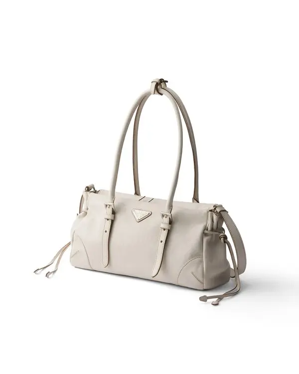 Prada Bonnie Medium Antiqued Leather Tote Bag - Neutral