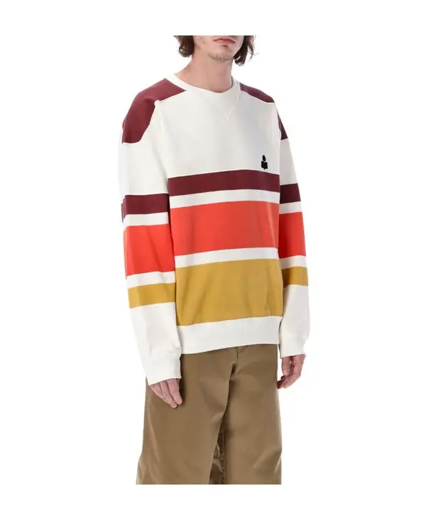 Isabel Marant Étoile Meyoan Striped Logo Sweatshirt