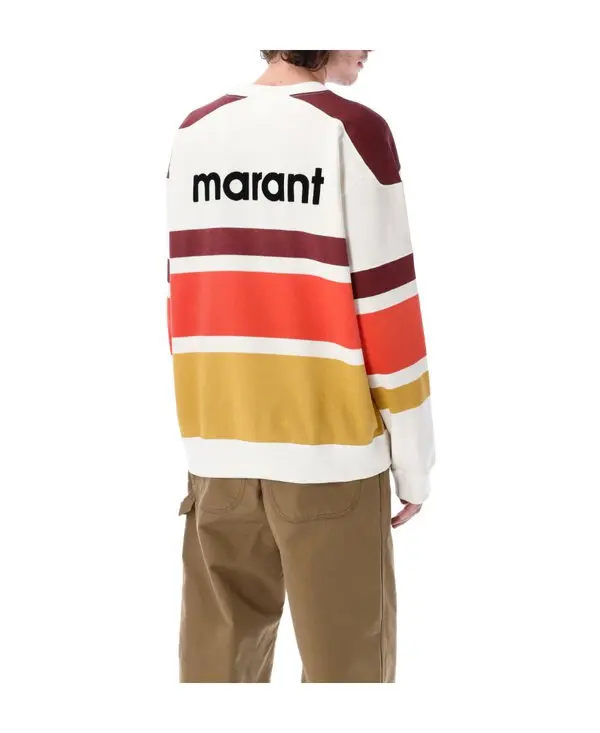 Isabel Marant Étoile Meyoan Striped Logo Sweatshirt