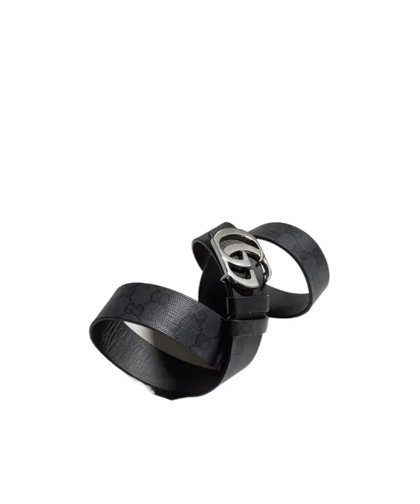 Gucci Double G Monogrammed Belt - Black