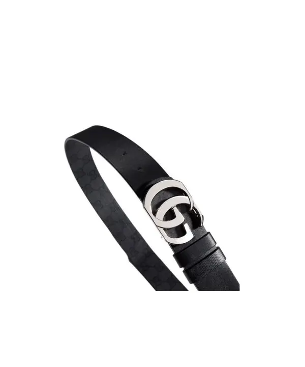 Gucci Double G Monogrammed Belt - Black