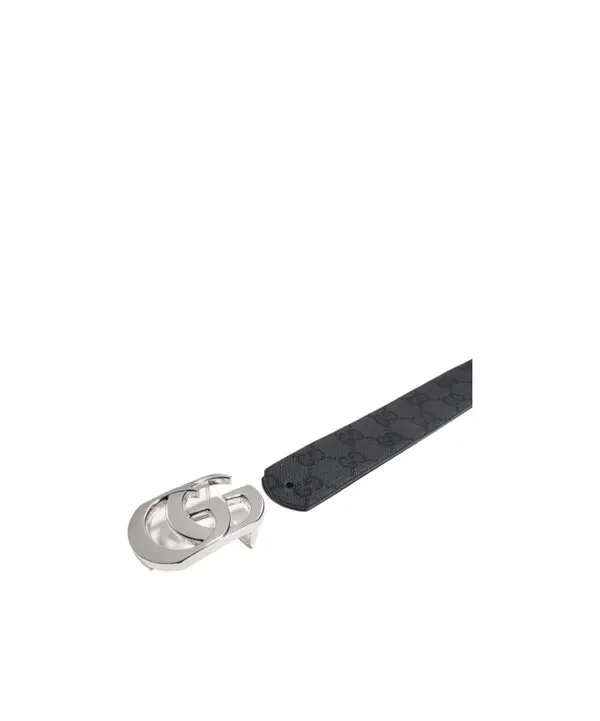 Gucci Double G Monogrammed Belt - Black