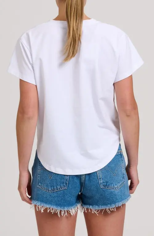 SHIRTY Raw Edge Appliqué V-neck T-shirt