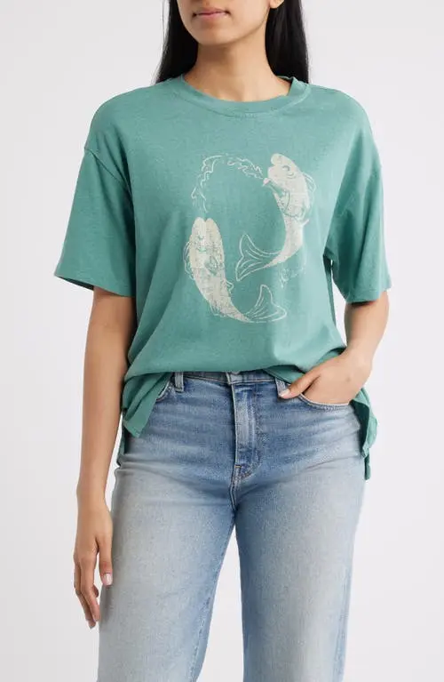 Marine Layer Fish Graphic Oversize Hemp Blend T-shirt