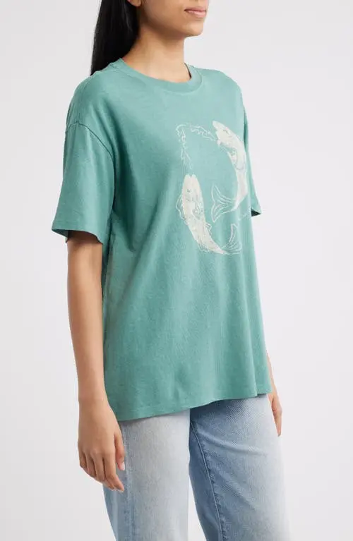 Marine Layer Fish Graphic Oversize Hemp Blend T-shirt