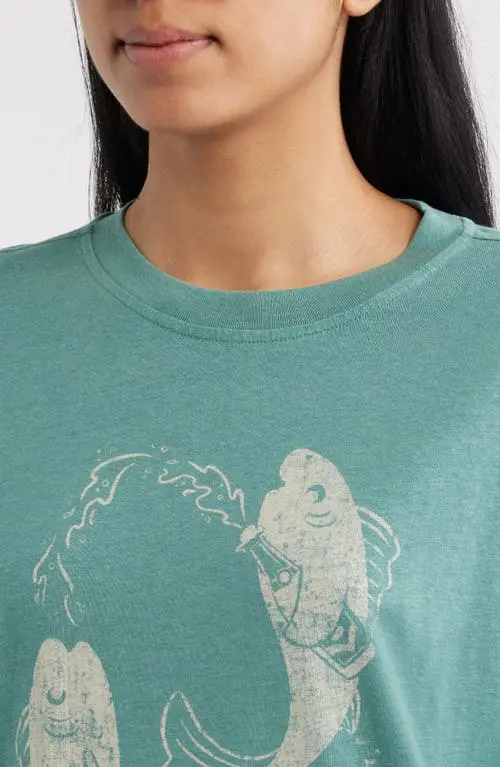 Marine Layer Fish Graphic Oversize Hemp Blend T-shirt