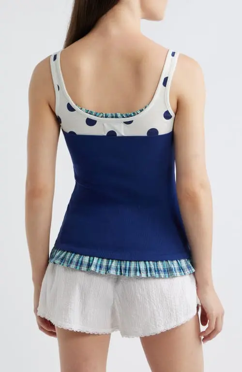 DAMSON MADDER Idelle Ruffle Layered Organic Cotton Tank