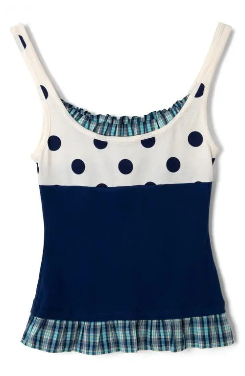 DAMSON MADDER Idelle Ruffle Layered Organic Cotton Tank