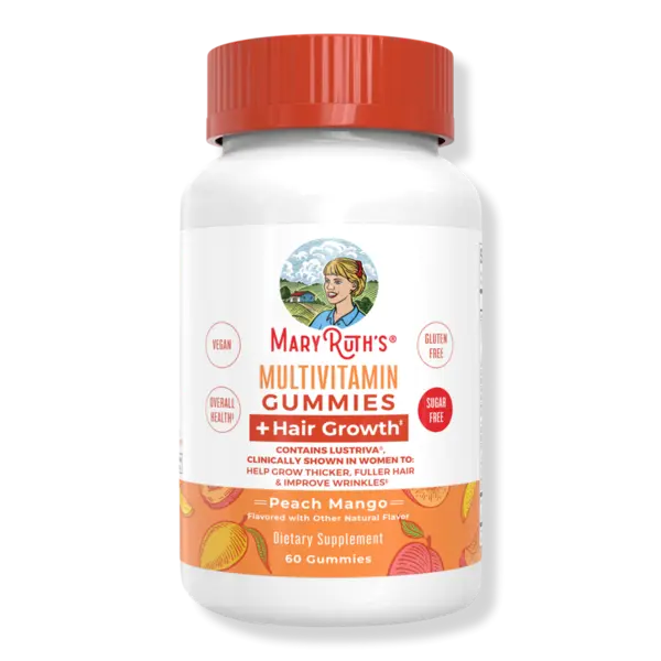 MARYRUTH'S Multivitamin Gummies + Hair Growth Peach Mango - One-color