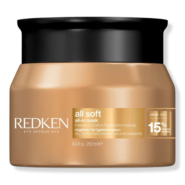 REDKEN All Soft All-in Mask Deep Conditioning Hair Mask For Dry, Brittle Hair - One-color