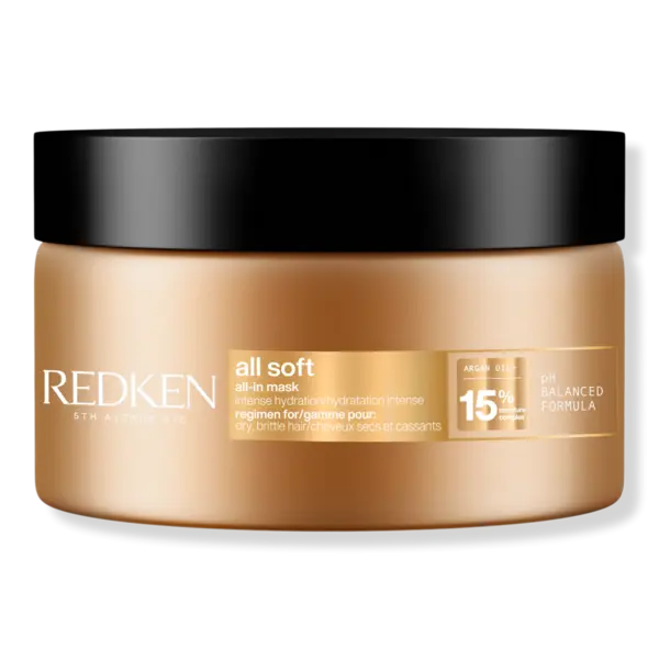 REDKEN All Soft All-in Mask Deep Conditioning Hair Mask For Dry, Brittle Hair - One-color