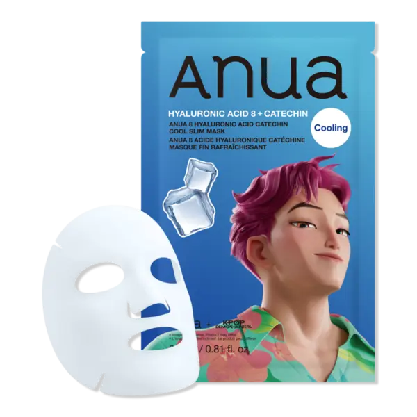 ANUA Kpop Demon Hunters 8 Hyaluronic Acid Catechin Cool Slim Mask - One-color