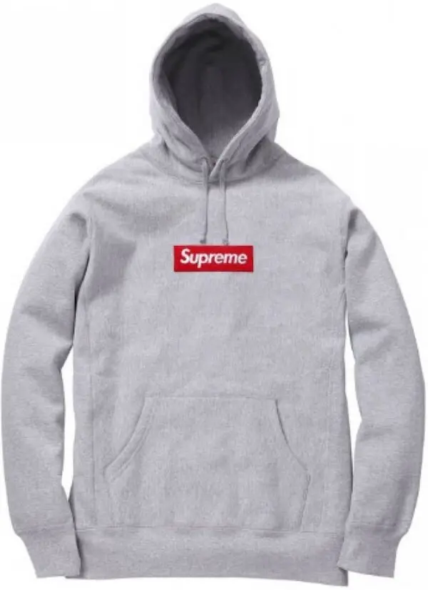 Supreme Box Logo Pullover Hoodie - Grey