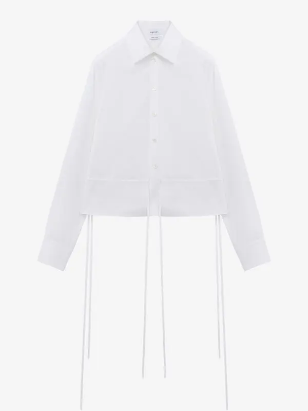 Alexander McQueen Drawstring Waist Shirt - Optical White