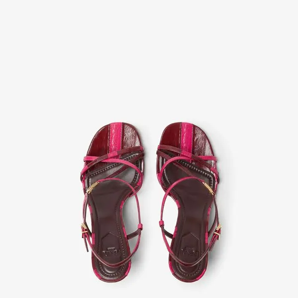 Fendi Strappy Sandals - Red