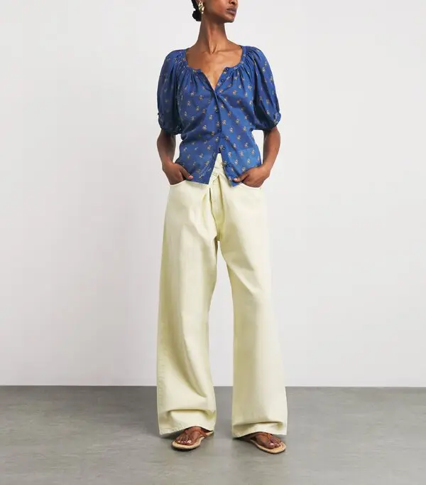 DÔEN Paisley Print June Blouse - Blue