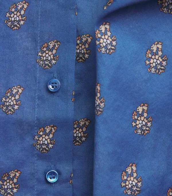 DÔEN Paisley Print June Blouse - Blue