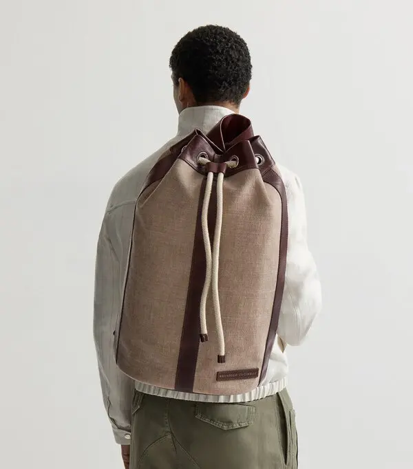Brunello Cucinelli Cotton-linen Backpack