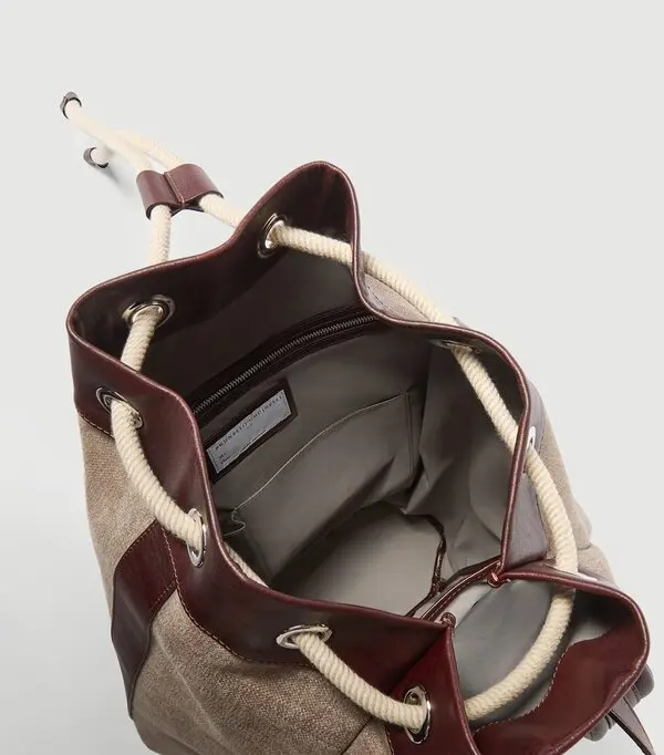 Brunello Cucinelli Cotton-linen Backpack