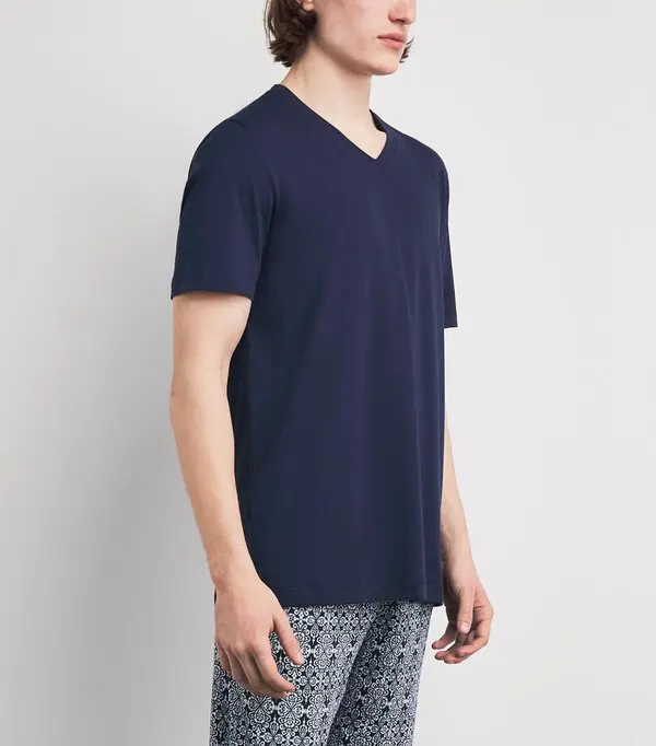 Hanro Cotton Night & Day T-shirt - Navy