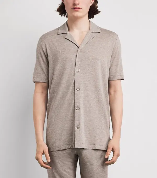 Hanro Casuals Short-sleeve Shirt - Beige