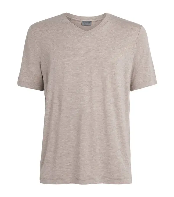 Hanro Casuals V-neck T-shirt - Beige