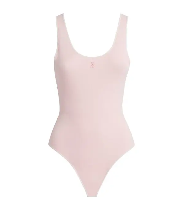 Sandro Knit Scoop-neck Bodysuit - Pink