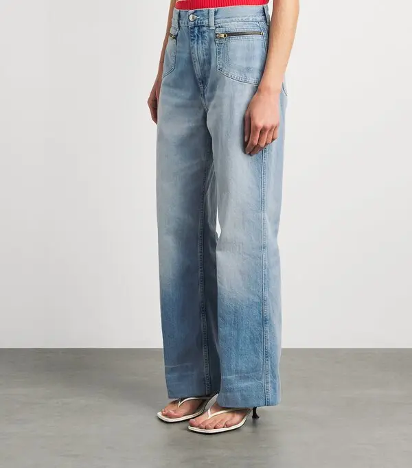 Sandro Zipped Pocket Wide-leg Jeans