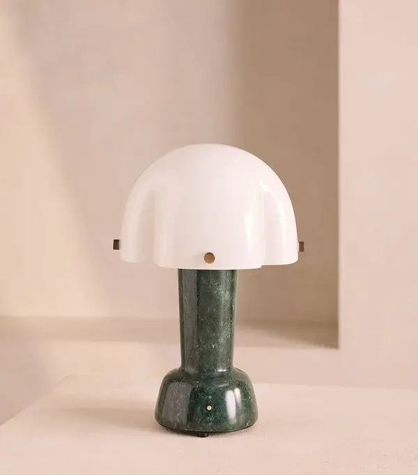 SOHO HOME Rio Marble Portable Lamp - White