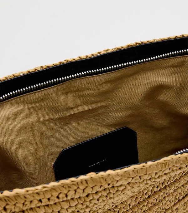 ALLSAINTS Raffia Bettina Clutch Bag - Brown