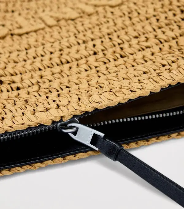 ALLSAINTS Raffia Bettina Clutch Bag - Brown
