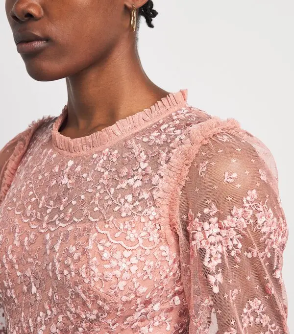 NEEDLE & THREAD Blossom Lace Gown