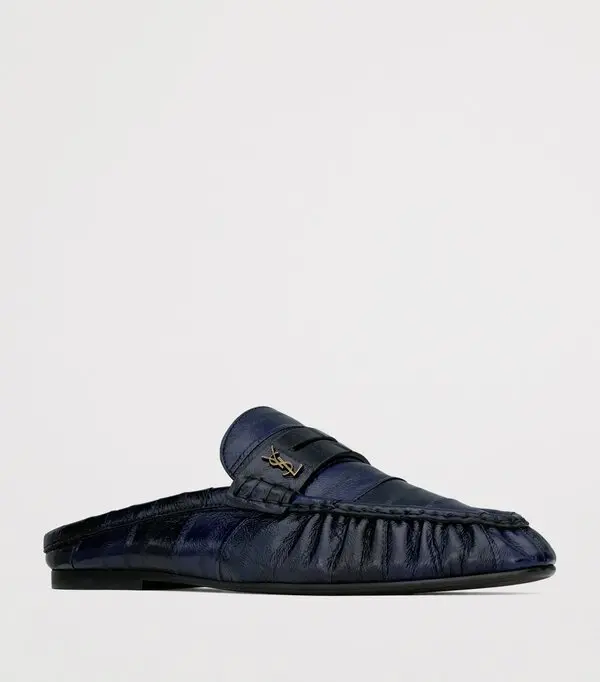 Saint Laurent Le Loafer Mules - Blue