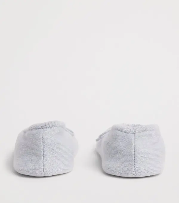 WILLIAM SHARP Embellished Cashmere Dolly Slippers - Blue