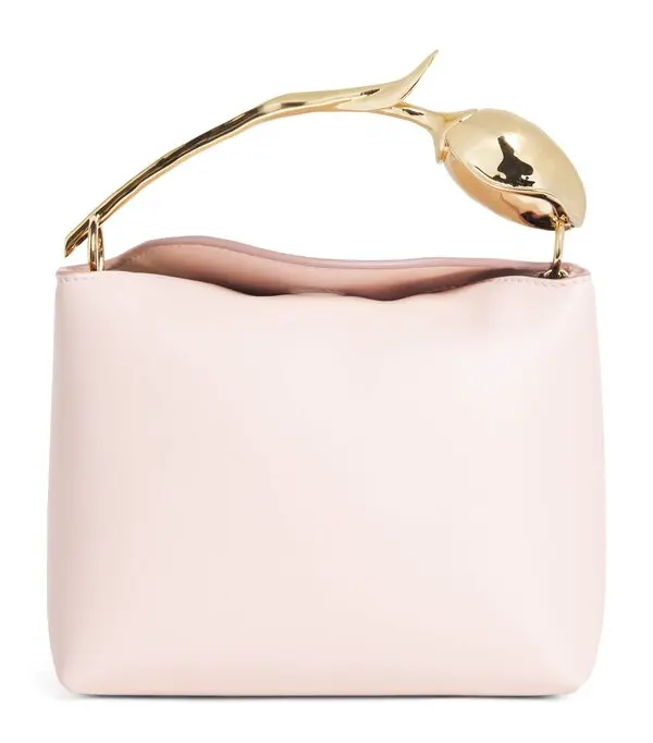 Erdem Mini Leather Bloom Top Handle Bag - Pink