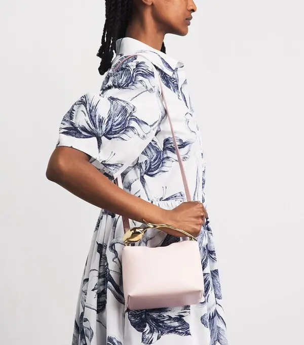 Erdem Mini Leather Bloom Top Handle Bag - Pink