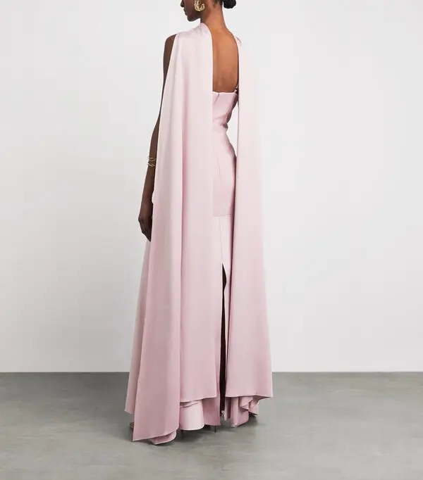Solace London Draped Cece Gown - Pink