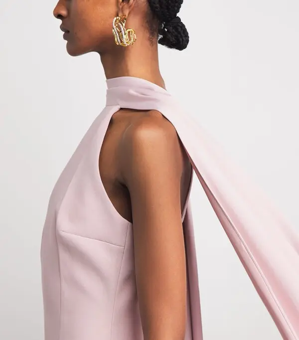 Solace London Draped Cece Gown - Pink