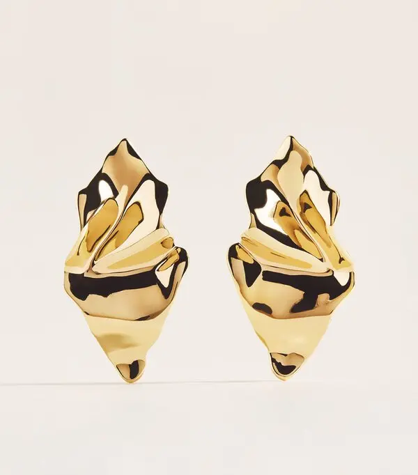 Alexis Bittar 14k Plated Crumpled Earrings - Gold