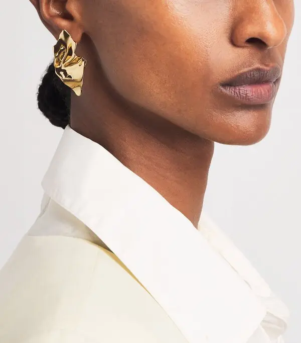 Alexis Bittar 14k Plated Crumpled Earrings - Gold